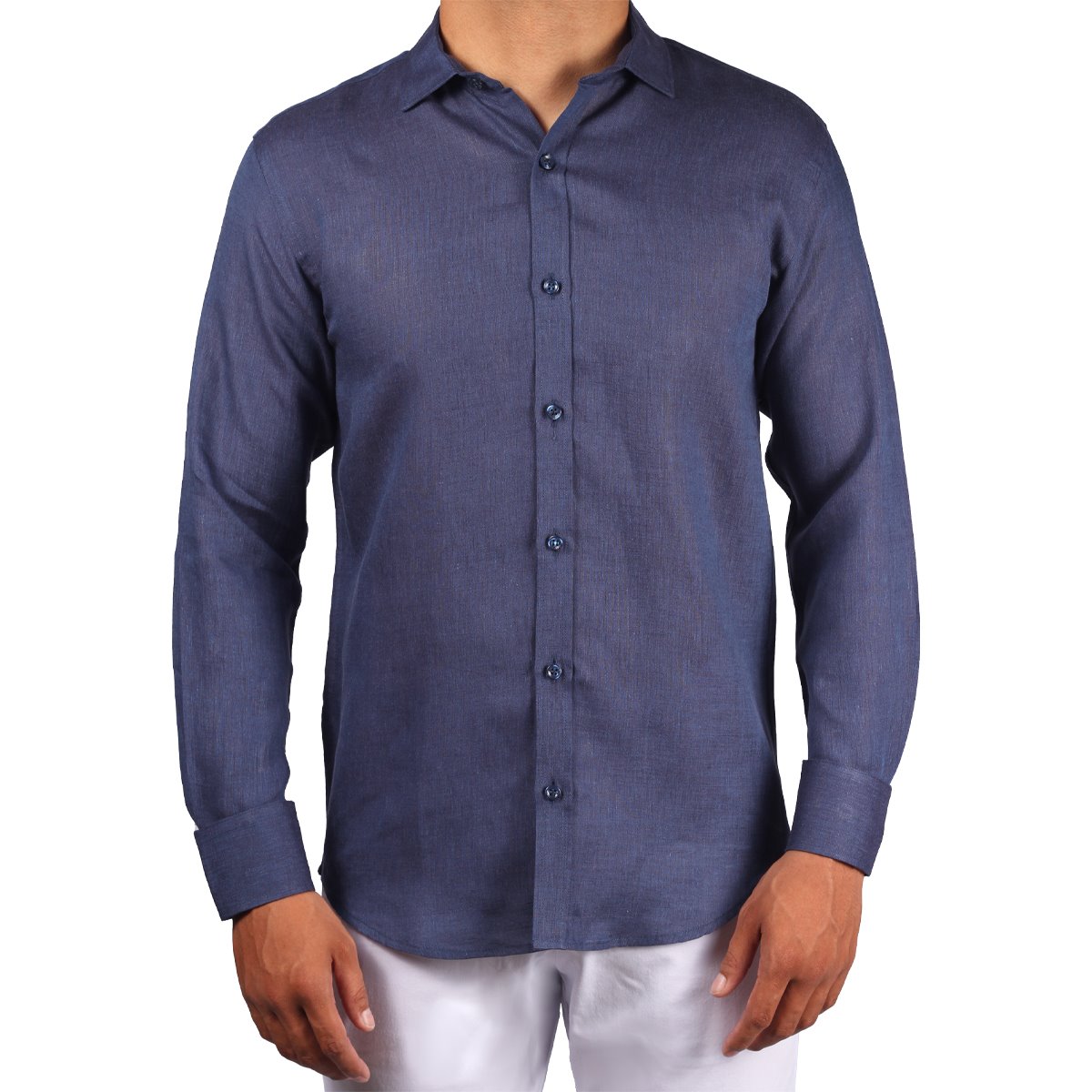 CAMISA PURO LINHO ITALIANO MARINHO 01.01.1124 - CAMISA PURO LINHO ...